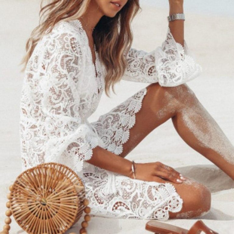 White Lace Cover Up (Free Shipping) – Sunwise Swimwear